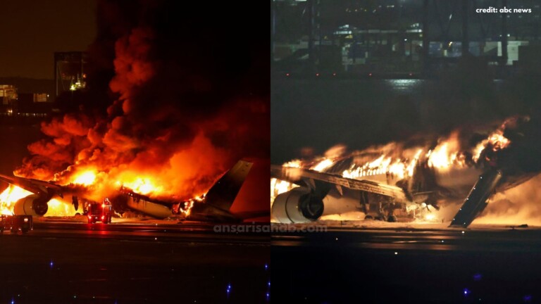 Japan Airlines Plane Fire at Tokyo's Haneda Airport - All 379 Onboard ...