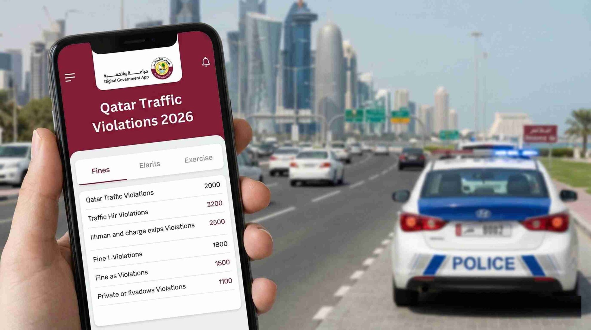 Qatar Traffic Fines 2026: New Penalties, Violations List & Online ...