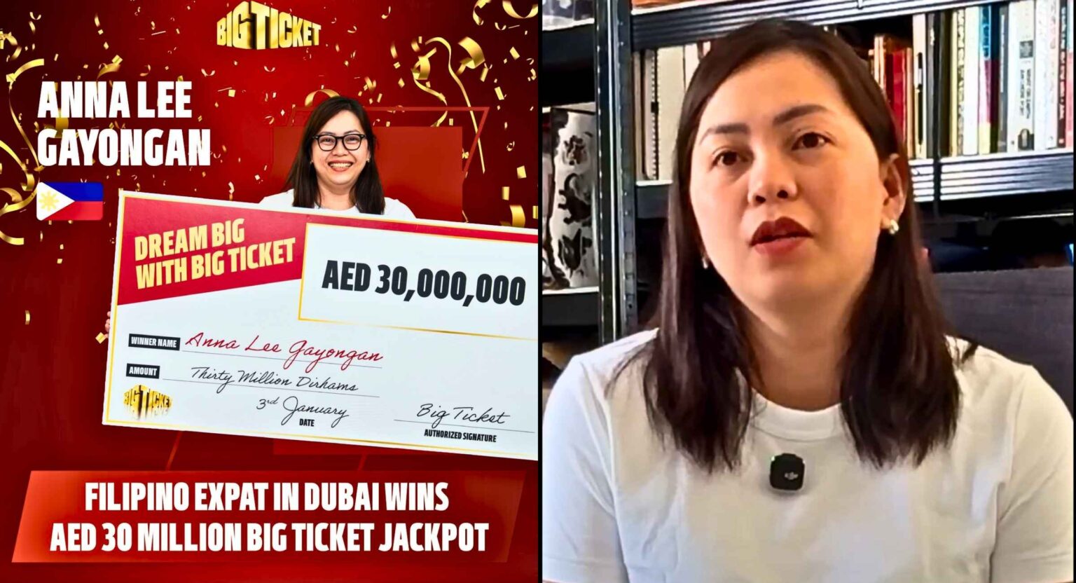 Filipino Expat Anna Lee Gayongan Wins Dh30 Million Big Ticket Jackpot ...