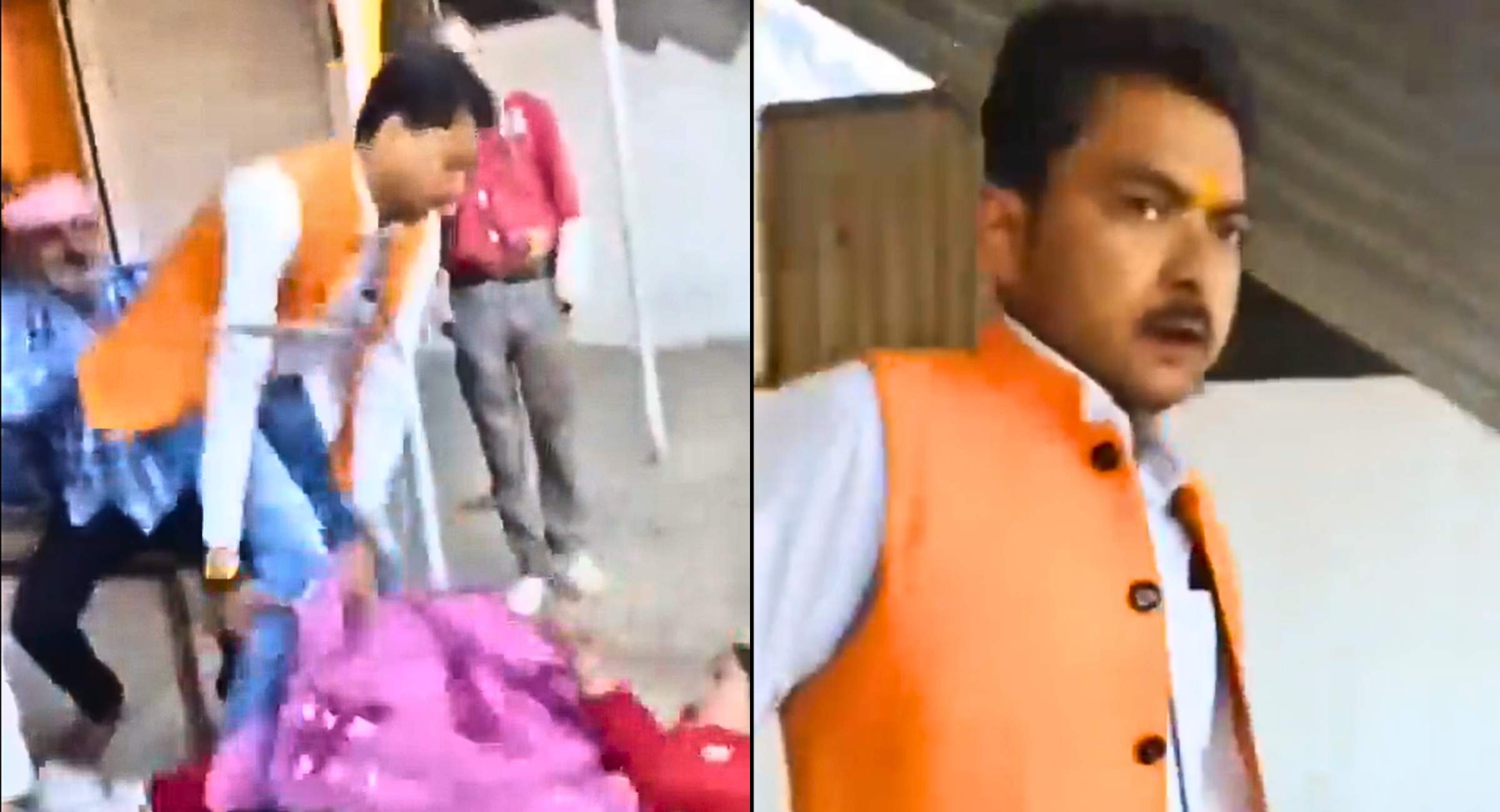 Santosh Pathak Video: BJP Leader Caught on Viral Footage Assaulting ...